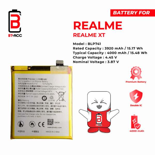 BT-ACC Baterai Realme XT / BLP741 | BT-ACC